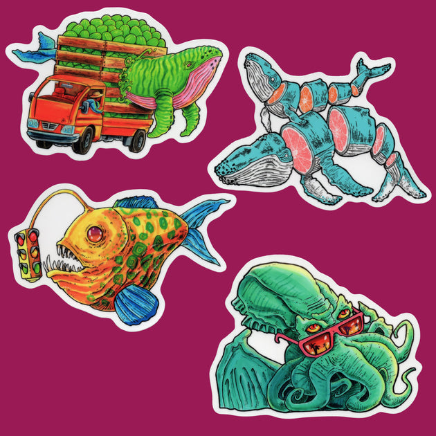 Deep Sea Sticker Pack – Bagman Studios